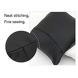 SYBL 6 Pcs Black Leather Watch Pillow Bracelet Pillow Display Jewelry Display Pillow Bracelet Bangle Cushions Jewelry Organizer Holder 3.1 x 3.5 Inch