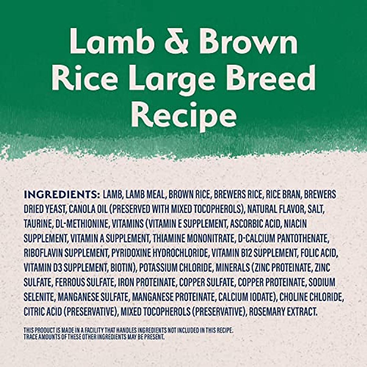 Natural Balance Limited Ingredient Large Breed Adult Dry Dog Food with Healthy Grains, Lamb & Brown Rice Recipe, 26 Pound (Pack of 1)