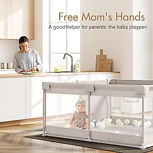 Baby Playpen,Playpen for Babies and Toddlers, Play Pen for Kids, Play Pen for Babies and Toddlers (47 * 47 inch playpen Without mat)