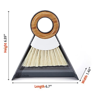 Full Circle and Brush Set, White Tiny Team Mini Dustpan