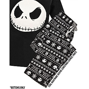 Disney Nightmare Before Christmas Lounge pants Jack Skellington Mens Pyjama Bottoms X-Large Black