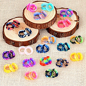 Longbeauty 40PCS Soft Silicone Ear Gauges Flesh Tunnels Plugs Stretchers Expander Camouflage Pattern Ear Piercing 2g-16mm