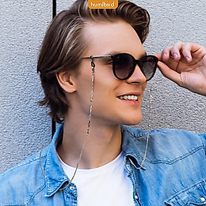 humlbird Glasses Chain Stainless steel Eyeglass Chains for Women Sunglass Chain Stylish Mask Chain Eye Glasses Holders Around Neck Glasses Strap (stainless steel-3)