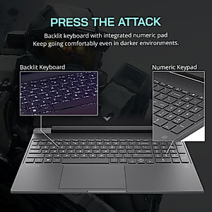 HP Victus Gaming Laptop 2023 Newest, 15.6" FHD 144Hz Display, AMD Ryzen 5 7535HS Processor, NVIDIA GeForce RTX 2050 Graphics, 64GB DDR5 RAM, 2TB SSD, with Mouse, Backlit Keyboard, Windows 11 Home
