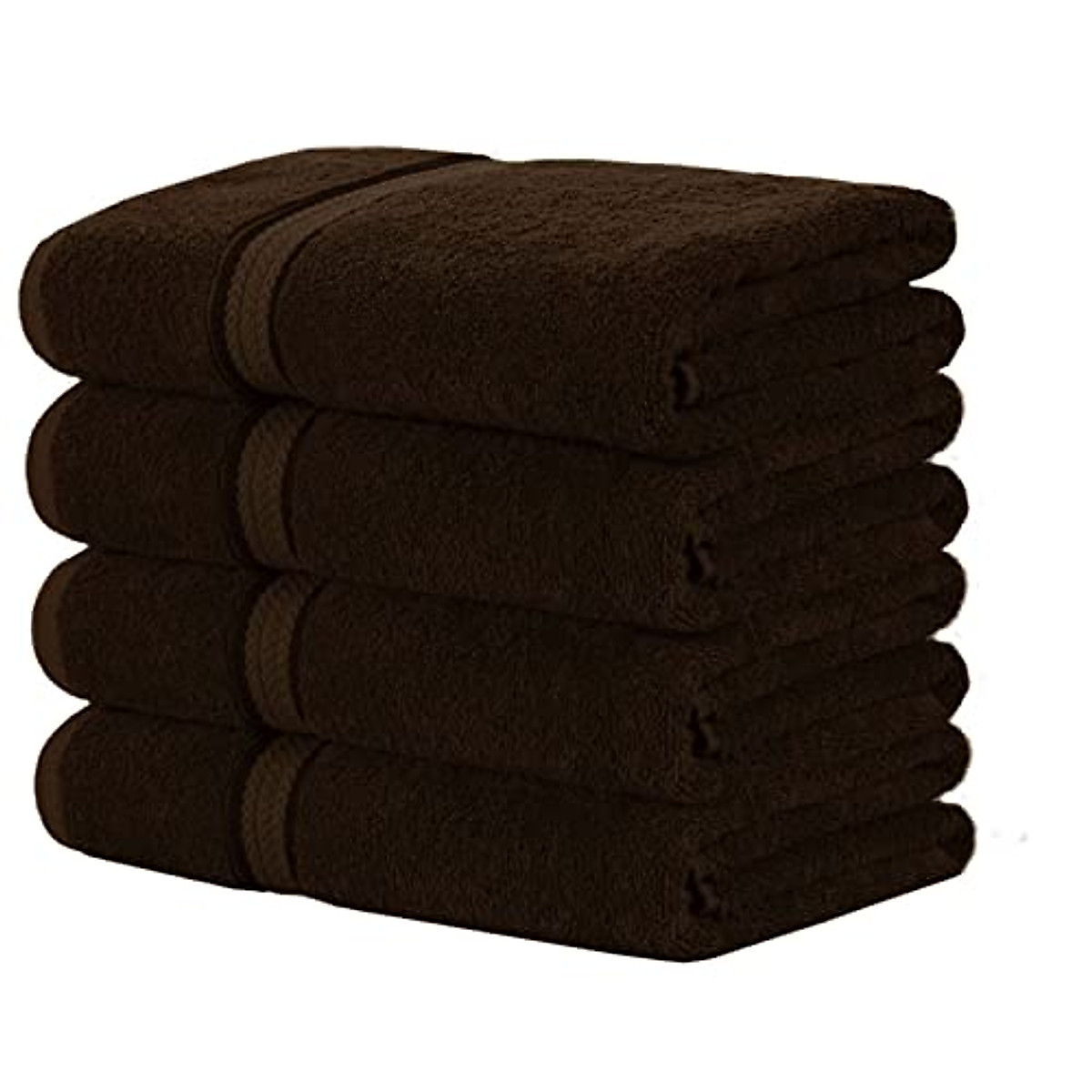 COTTON CRAFT Ultra Soft Oversized Bath Towels - 4 Pack Extra Large Bath Towels - 30x54 - Absorbent Everyday Luxury Hotel Spa Gym Shower Beach Pool Camp Dorm - 100% Cotton - Easy Care - Chocolate Brown