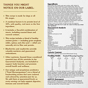 Taste of the Wild with Ancient Grains, Ancient Prairie Canine Recipe with Roasted Bison and Venison Dry Dog Food, Made with High Protein from Real Meat and Guaranteed Nutrients and Probiotics 14lb