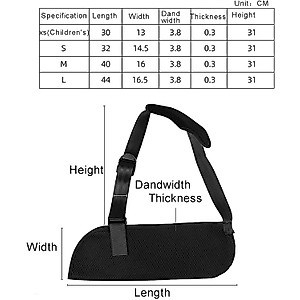 QIANMEI Fixed elbow brace Arm Sling for Shoulder Injury, Women and Men, Rotator Cuff Torn, Wrist and Elbow Surgery, for Dislocation,Sprains and Strains (Size : L)