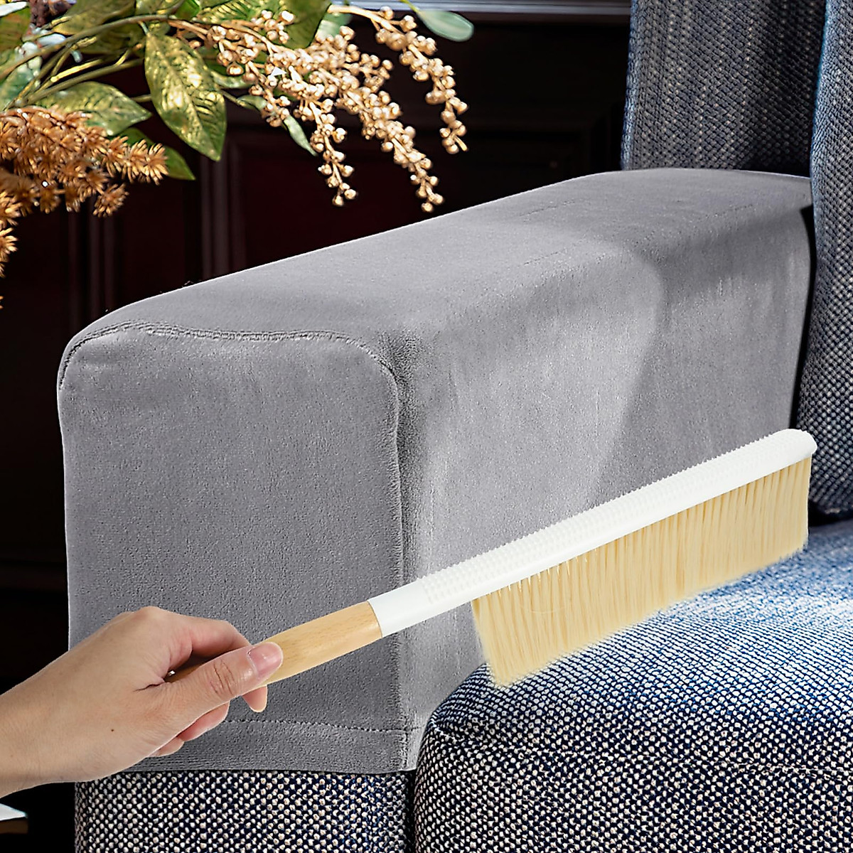 SEWOART Dust Brush Cleaning Brush Soft Bristle Hair Brush Soft Brush Hair Broom Brush Grubber Whisk Brooms Hand Broom Car Brush Sand Brush to Clean Brush for Cleaning The Pet Beige