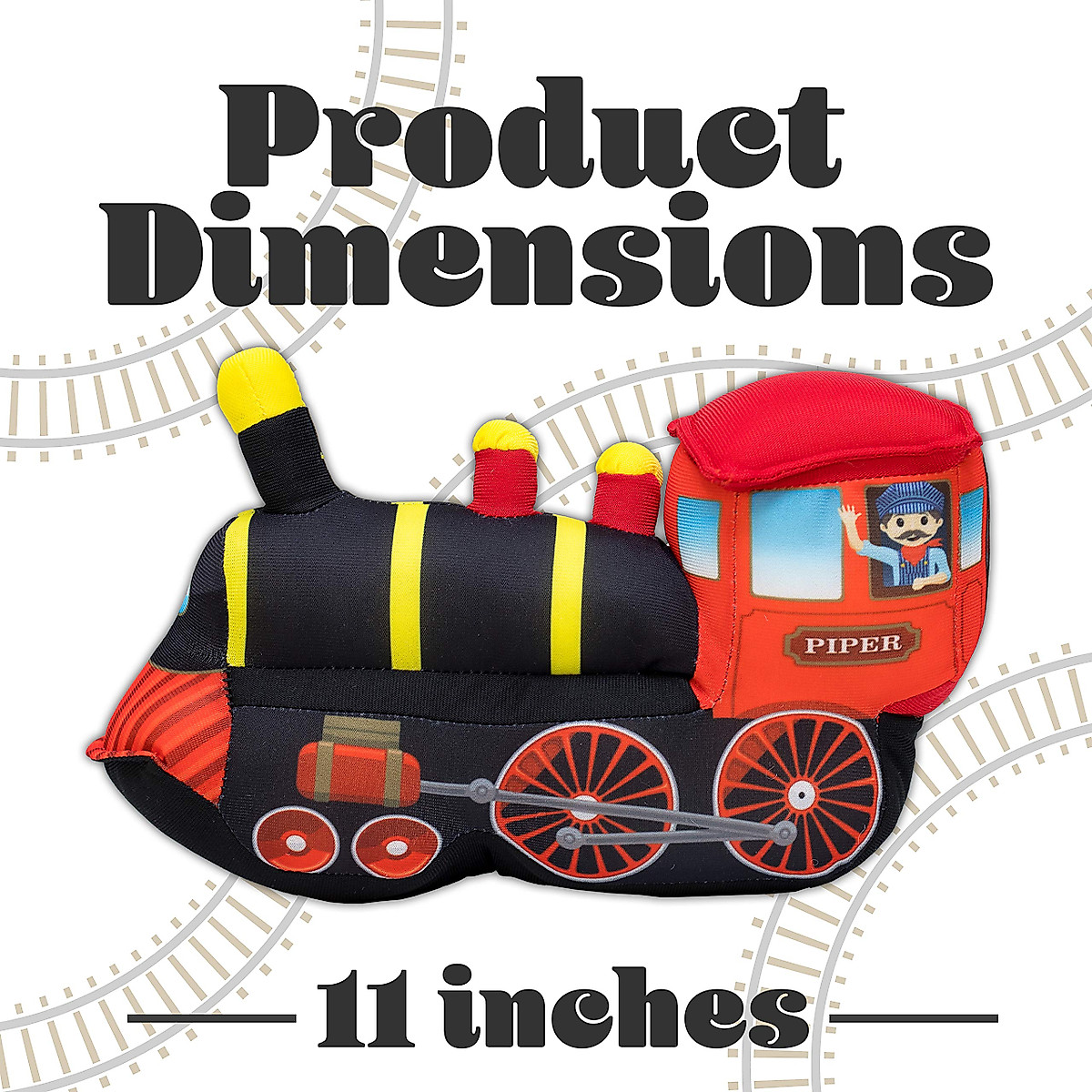 11” Plush Train For Kids – Adorable Stuffed Train Pillow Toy – Perfect For Kids To Cuddle Or Use As Nursery Room Décor – Great Addition To Locomotive Train Themed Rooms & Parties | Ages 3+