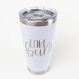 Lake Life Insulated Coffee Tumbler, Lake House Gifts, Travel Mug Stainless Steel Camping Mug RV Accessories