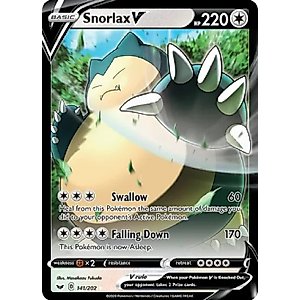 P - Snorlax V Ultra Rare 141/202 Sword and Shield Base Set