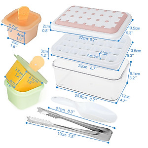 Bezioner Ice Cube Tray with Lid and Bin, Flexible Ice Cube Trays for Freezer, Easy-Release Silicone Ice Cube Molds for Whiskey Cocktails Bourbon Drinks Coffee (Pink)