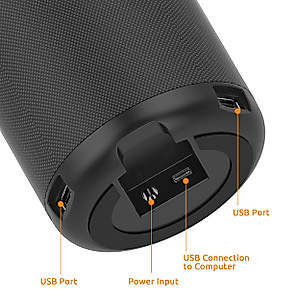 TOUCAN Conference Speakerphone with 4 Built-in Echo-Canceling Microphone | Home Office, Conference Room Meeting Use | Bluetooth Enabled Conference Speaker