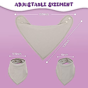 Baby Bandana Drool Bibs -8 Pack Baby Drool Bibs 100% Cotton for Unisex Boys Girls,8 Colors Baby Bibs Set Super Absorbent Organic Cotton Bibs for Teething and Drooling