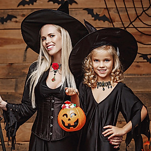 MTLEE 9 Pieces Black Gothic Lace Choker for Women Black Victorian Choker Elegant Retro Necklaces for Girl Punk Party Steampunk Vampire Cosplay Costumes Jewelry