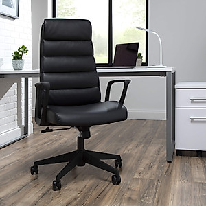 HON Basyx Bolster Commercial-Grade Executive Chair, Office, Black Bonded Leather