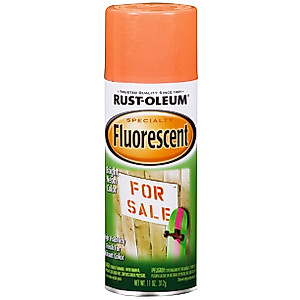 11 Oz Fluorescent Orange Spray Paint [Set of 6]