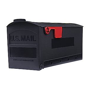 Gibraltar Mailboxes Patriot Rust-Proof Plastic Black, Mailbox Mounting Board, GMB225B