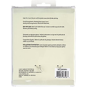 Simplicity Plastic Gold 50th Wedding Anniversary Cake Topper, 4.3" L x 5.4" H