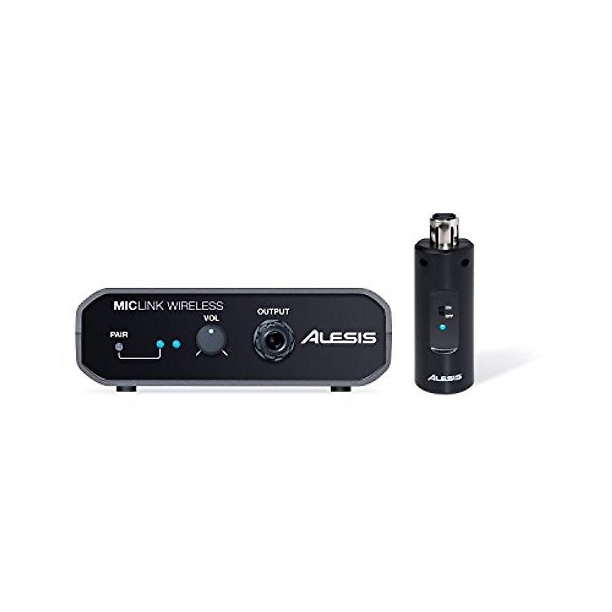 Alesis MicLink Wireless | Digital Wireless Microphone Adapter with 60-foot Range (2.4GHz, 14 channels)