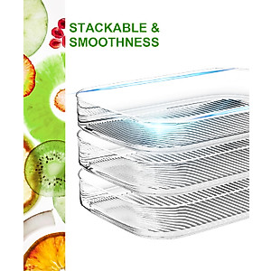 Deli Meat Container for Fridge, Lunch Meat Container for Refrigerator, Stackable Cold Cuts Storage Containers for Fridge, Ham Cheese Bacon Container with Lid for Cold Cuts, Deli, Lunch Meat, 3 Pieces