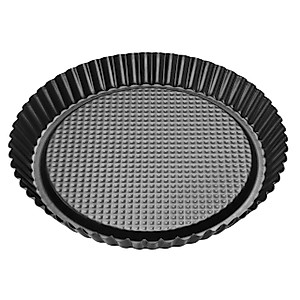 Zenker Non-Stick Carbon Steel Flan/Tart Pan, 11-Inch, grey