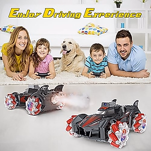 RC Car with Camera for kids, Remote Control 360°Rotating High Speed Stunt Vehicle Toy for Boys and Girls, Rechargeable Racing Drift Cars with Flashing Lights and Dynamic Sound for Adults