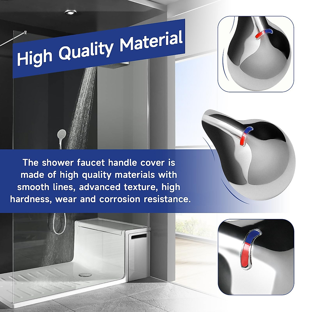 RP28595 Shower Handle Replacement Parts Temperature Control Knob for Delta Faucet Temperature Knob and Cover, Replacement Parts for Delta Shower