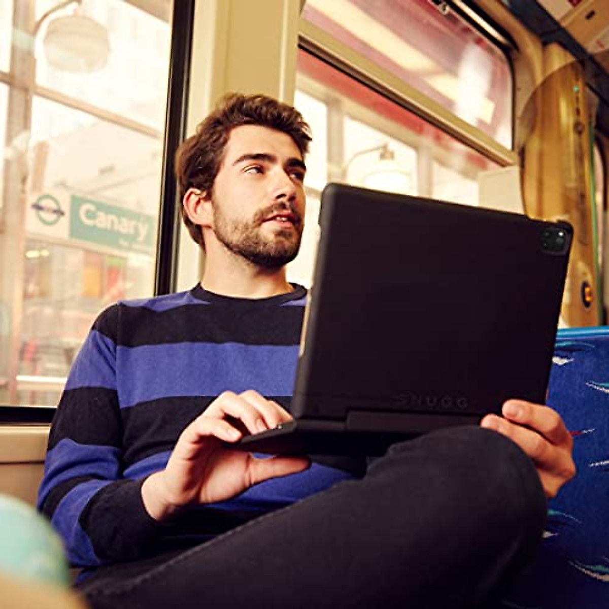 Snugg iPad Pro 12.9 Case with Keyboard (2022 6th Gen/2021 5th Gen) - Bluetooth Backlit Magic Keyboard iPad Pro 12.9-360 Degree Rotatable Keyboard for Apple iPad 12.9 Pro Case with Keyboard - Black