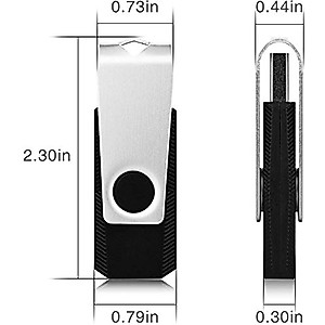 Flash Drives 10 Pack 16GB USB Drive Bulk USB 3.0 Thumb Drives 16GB Memory Stick with LED Indicator Keychain Hole (Black 10-Pack)