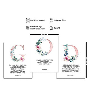 Religious Wall Art & Decor - Psalm 23 - Psalm 91 - Jeremiah 29 11 Wall Art Spiritual Christian Gifts for Women - Inspirational Bible Verses Wall Decor - Holy Scriptures Wall Art - Catholic Gifts