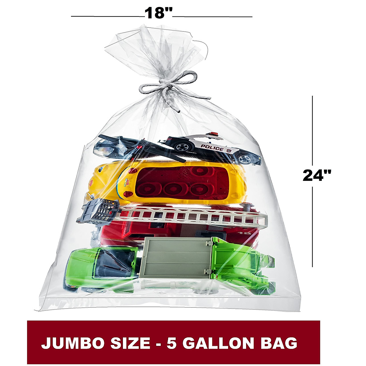 [ Pack of 100 ] 5 Gallon Bucket Liner Bags for Marinating and Brining - 2 MILL THICK- BPA FREE - ''18x24'' - Poly Bags, Food Grade, BPA Free, X-Large BIG Bags for Food Storage, Freezer, Meat, Seasonal