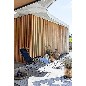 Lafuma R-Clip Batyline Iso Relaxation Patio and Poolside Zero Gravity Outdoor Foldable Lounge Recliner with Removable Canvas, Moss