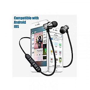 Wireless Magnetic Sport Neckband Headphones (Silver)