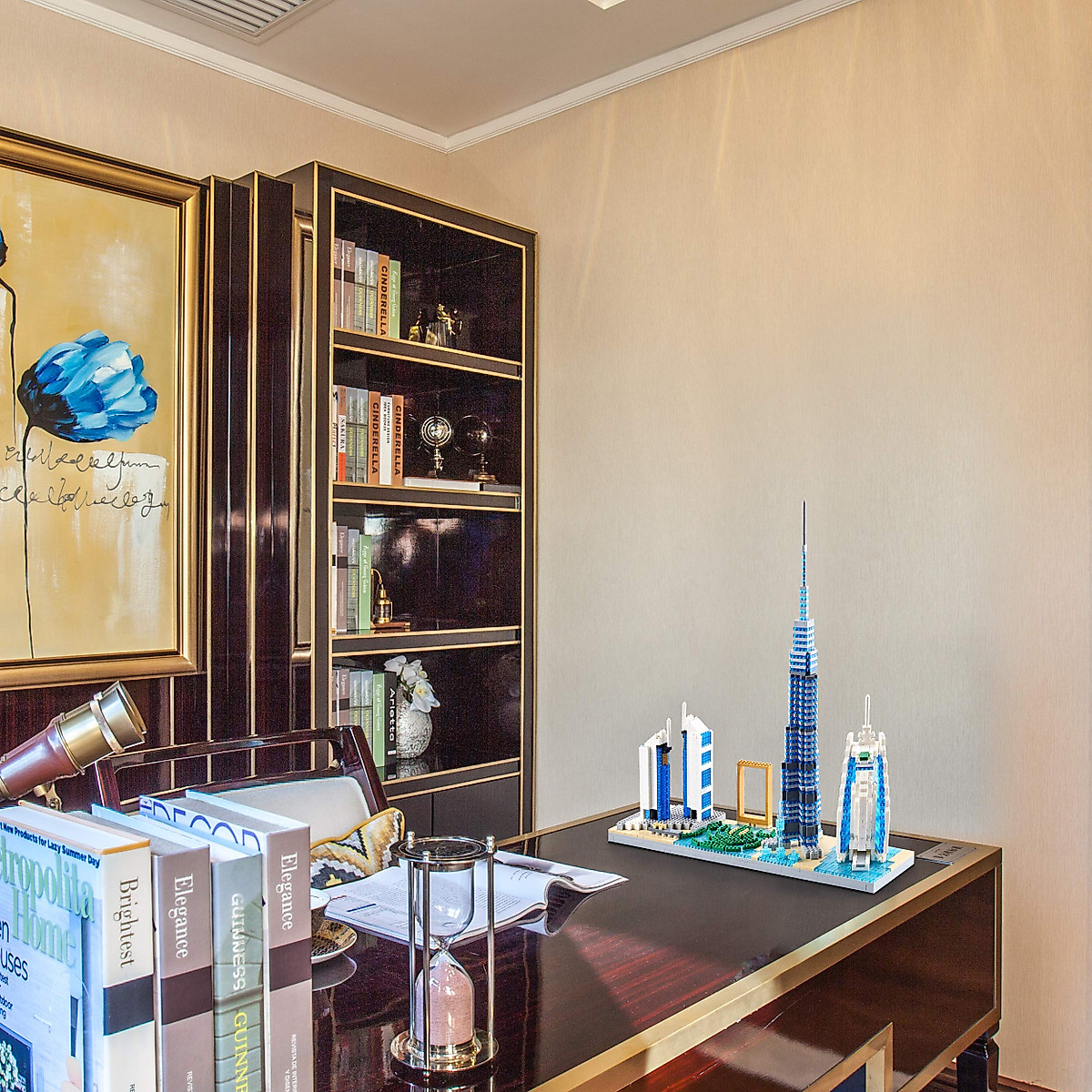 DOLBLOCK Architecture Dubai Skyline Collectible Model Building Kit Micro Mini Blocks Sets for Adults Toy Present Model Kit for Kids, 2545 Pieces