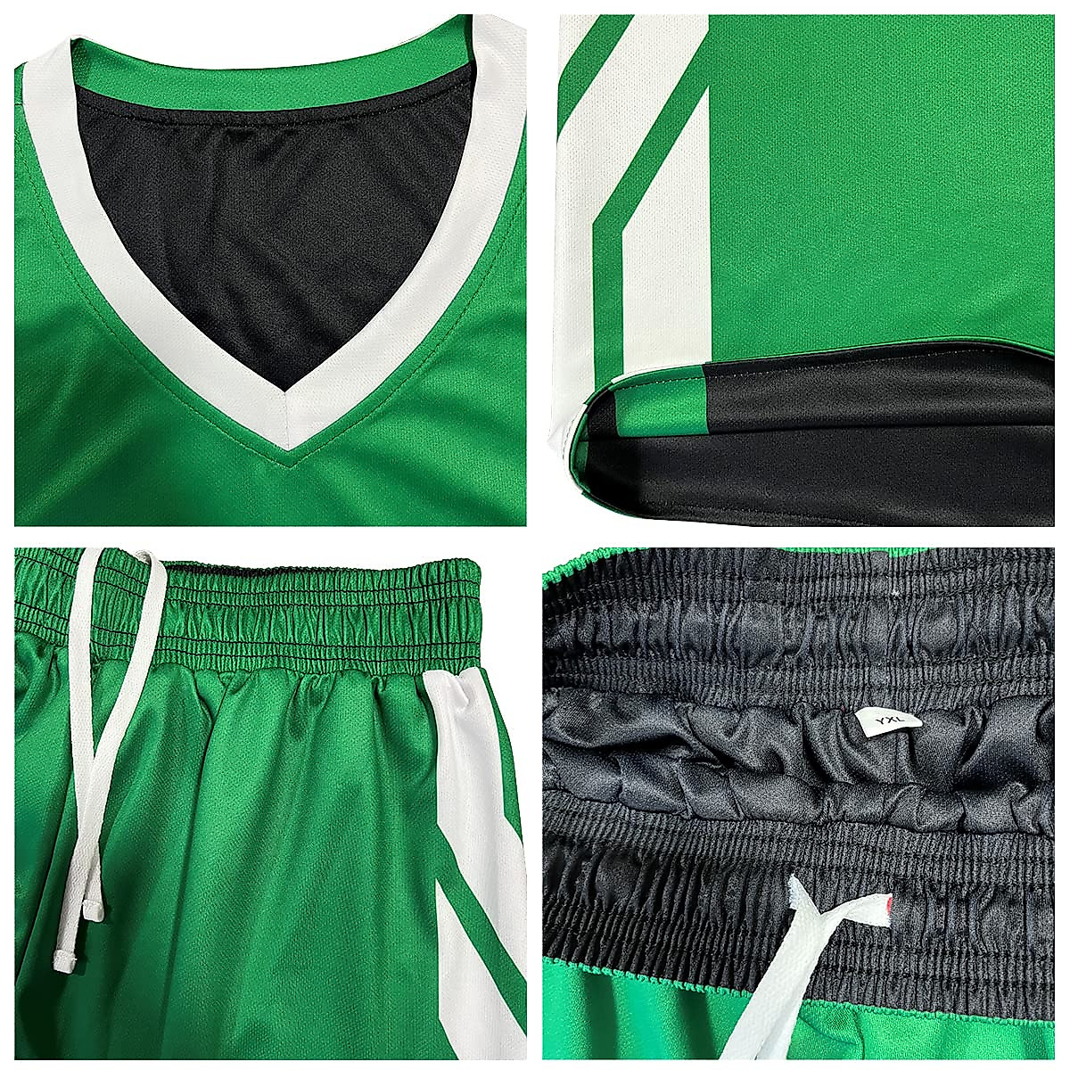 Custom Reversible Basketball Jersey for Men Women Adult Youth Print Name Number Logo (White-Black-Red)…