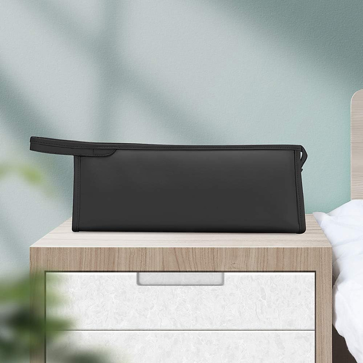 Buwico PU Leather Travel Case Portable Storage Bag for Dyson Airwrap Styler/Dyson Supersonic Hair Dryer, Waterproof Anti-scratch Dustproof Shockproof Protection Organizer Travel Gift Case (Black)