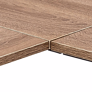 Amazon Basics L-Shape Office Corner Desk, 55-Inch, Espresso