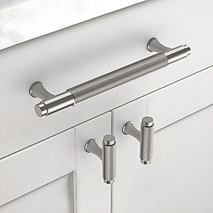 Asidrama 10 Pack 5 Inch(128mm) Brushed Satin Nickel Kitchen Cabinet Pulls, Cabinet Pulls Kitchen Cabinet Hardware for Cupboard Drawer Pulls