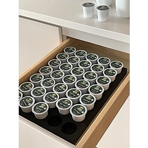 Coffee Pod Storage Tray, Organizer Compatible with Keurig K Cup For Drawer or Countertop 35 Pod Capacity