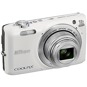 Nikon Coolpix S6800 Compact Digital Camera - White (16.0MP, 12x Optical Zoom) 3.0 inch LCD with Wi-Fi