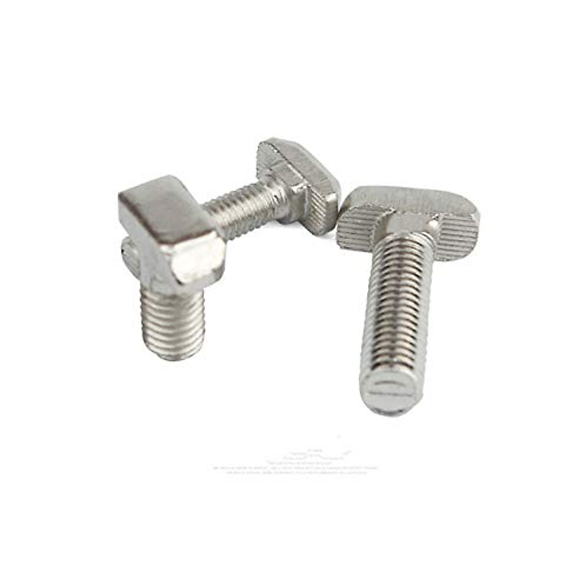 Kammas 20pcs 20 Series M5 Hammer Head T-slot M510/12/16/20/25mm T Bolt Screw Nickel Plated For 2020 Aluminum Profile - (Color: M5x20mm)