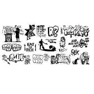 N Scale 1:160 Graffiti Waterslide Decals Set #40 - Weather Your Rolling Stock & Structures!