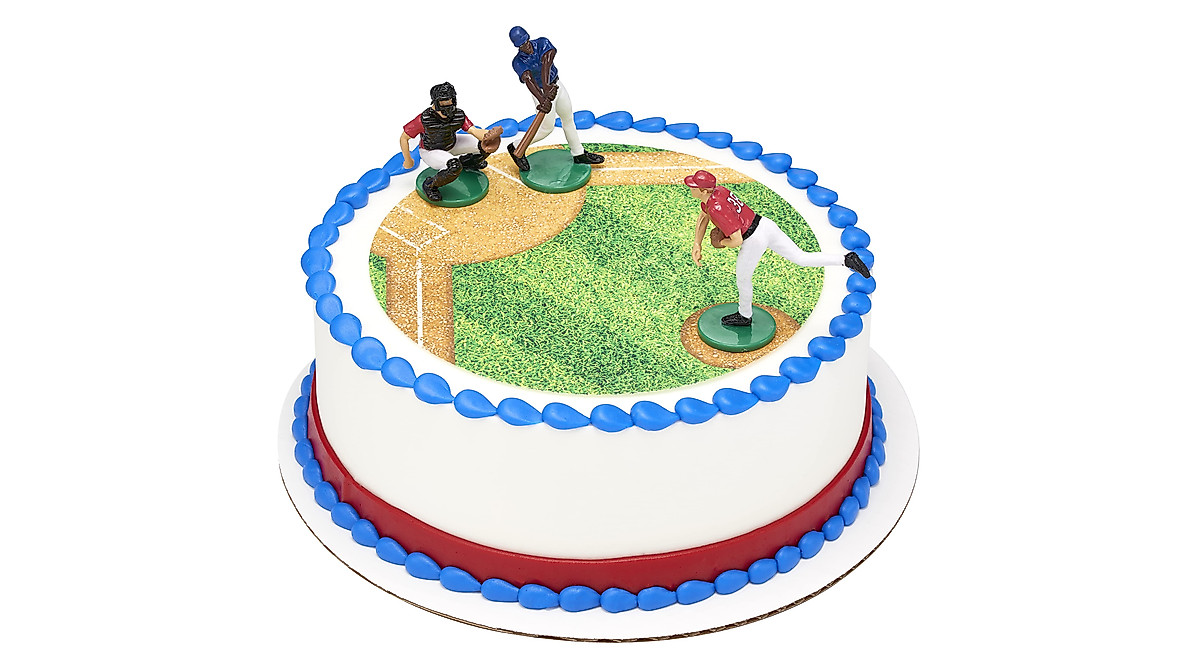 DecoSet Batter Up Cake Toppers for Baseball Parties