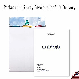 NobleWorks - 1 Jumbo Happy Birthday Greeting Card (8.5 x 11 Inch) - Group Celebration, Appreciation Stationery for Bday - Inflated Messages J5651EBDG