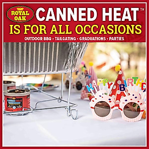 Royal Oak Canned Heat 12 Pack 6 Hour Fuel, Easy Open, Resealable, Non-Drip, for Food, Chafing Dishes, Buffet Burners, Parties, Weddings, BBQs, Small, Red