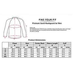 Platinum Sun UPF 50+ Rash Guard for Men Long Sleeve Swim Surf Shirt - Tight Tit UV Rashguard (Cobalt, XXL)