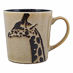 Ebros Ceramic Animal Totem Spirit Long Necked Giraffe Print Drinking Beverage Mug 16oz Drink Coffee Cup Safari Themed Glazed Earthenware Kitchen And Dining Accessory Decor For Giraffes And Wildlife