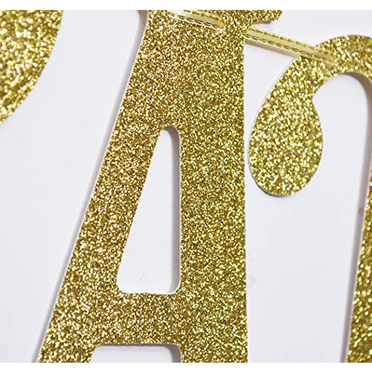 Gold Glitter Congratulations Banner for Graduation, Wedding, Retirement