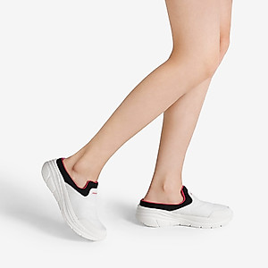 DREAM PAIRS Tennis Shoes Womens, Slip On Walking Shoes Women - Casual Arch Support Mules Flats Sneakers - Platform Travel Jogging Dog Walking Work Nurse Shoe, All Black, Size 8 SDWS2312W